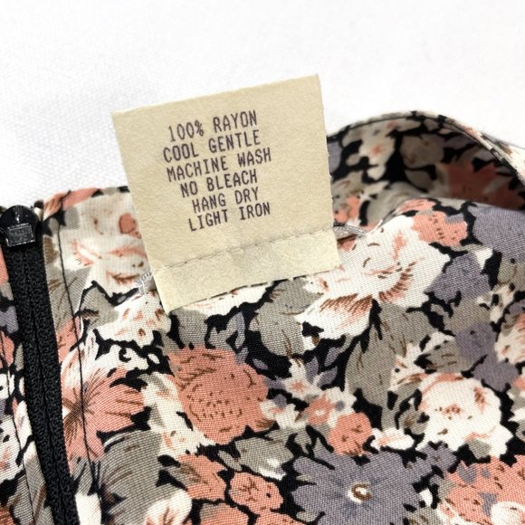 Vintage | Dresses | Vintage Nwt Syko Dusty Rose Floral Midi Dress ...